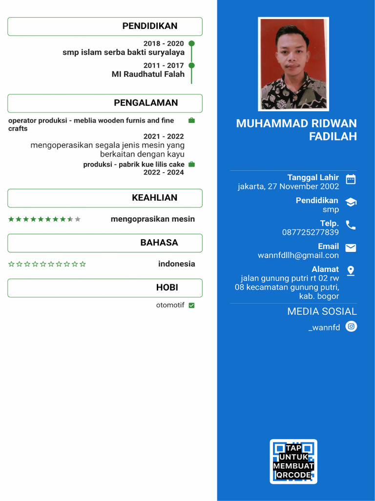 CV Ridwan | PDF
