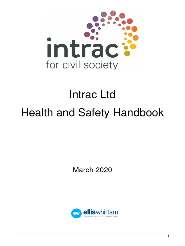 Health Safety Policy Handbook 2020 | PDF | Occupational Safety And ...