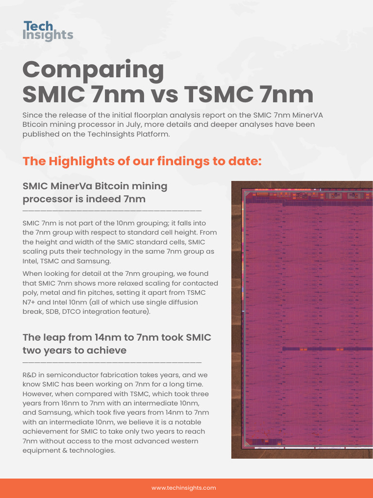 SMIC vs TSMC: 7nm Process Comparison | PDF | Semiconductor Device ...