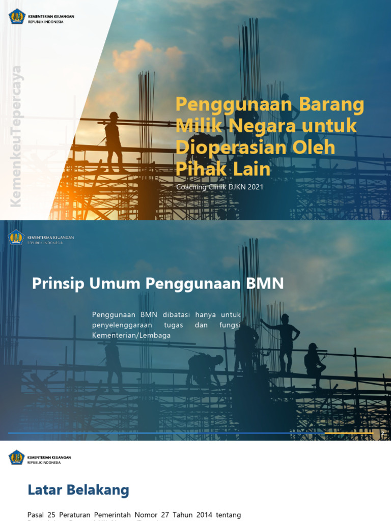 Materi BMN Dioperasikan Pihak Lain | PDF