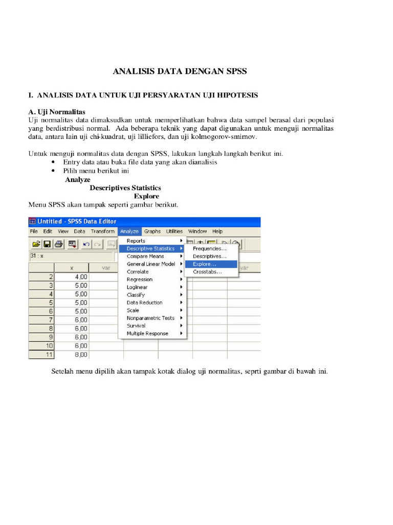 Analisis Data Dengan Spss PDF | PDF