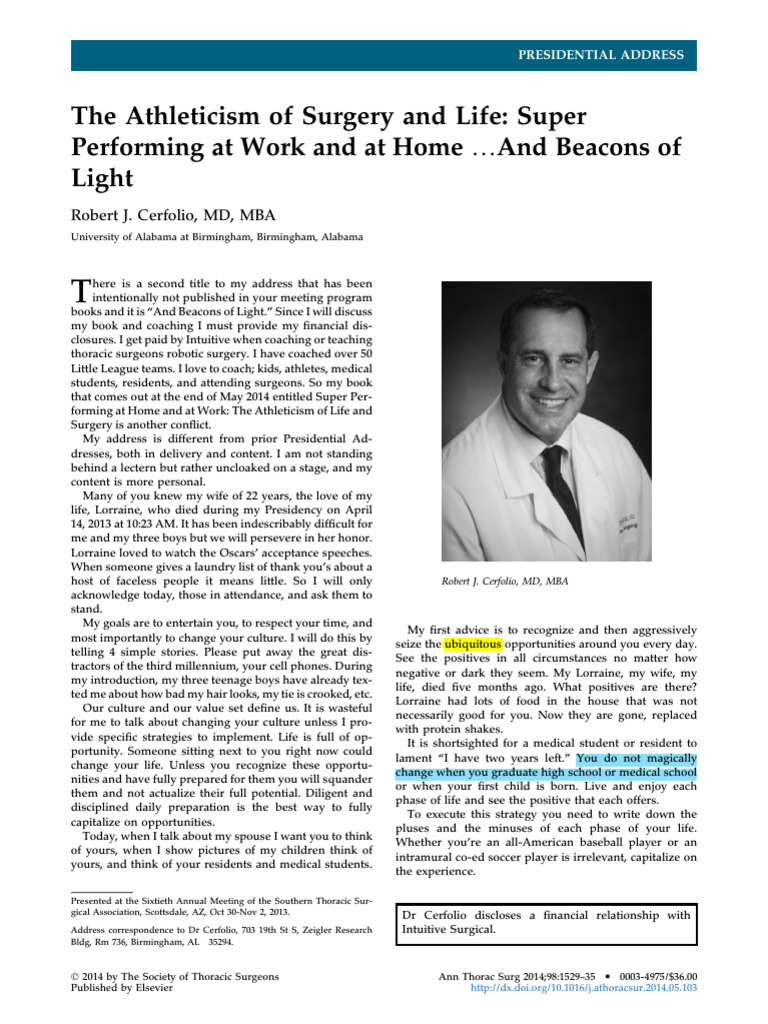 The Athleticism of Surgery and Life - Story | PDF | Batting (Baseball ...