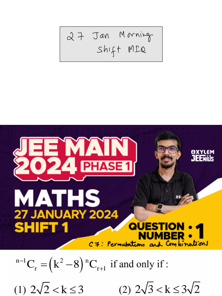 January 2024 Jee Final | PDF