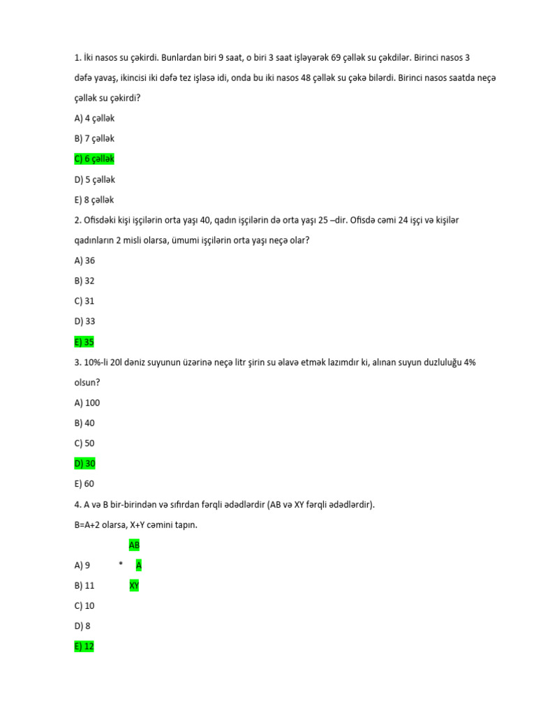 Mentiq Meseleler | PDF