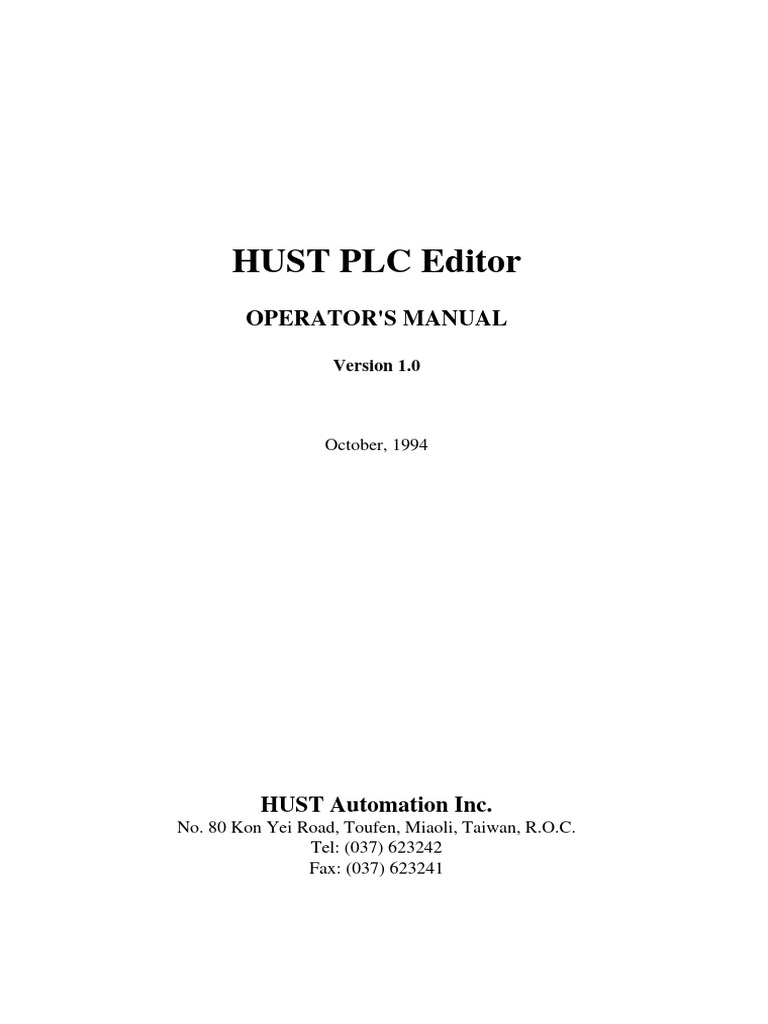 PLC Manual | PDF | Programmable Logic Controller | Cursor (User Interface)