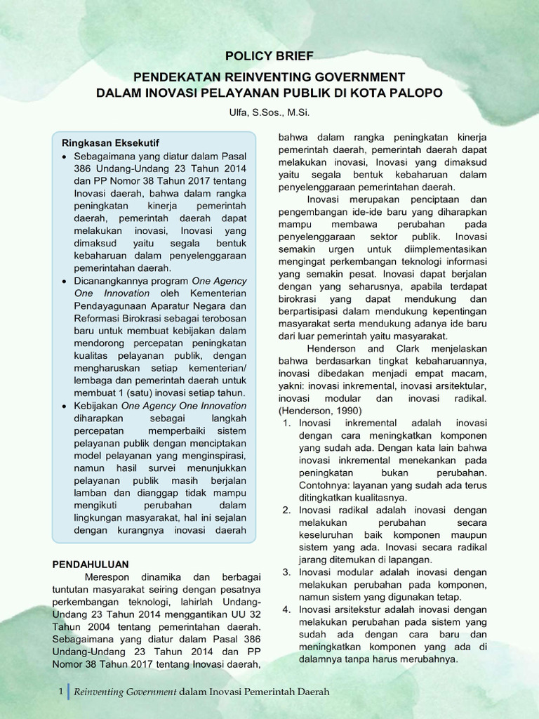 Policy Brief | PDF