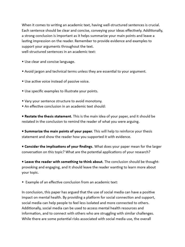 Writing An Academic Text | PDF