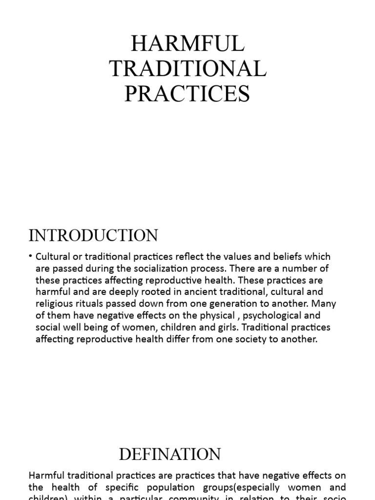 Harmful Traditional Practice 1 1 | PDF | Clitoris | Labia