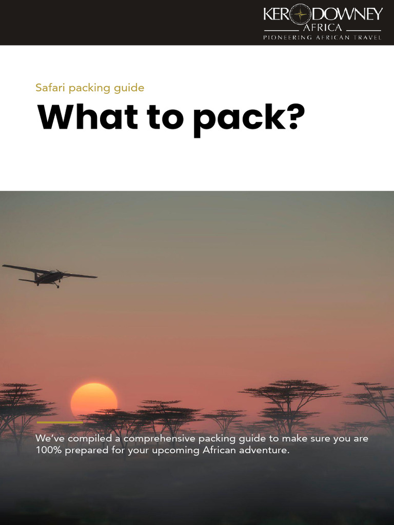 Packing Guide | PDF | Baggage | Safari