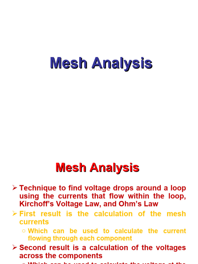 Mesh Analysis | PDF