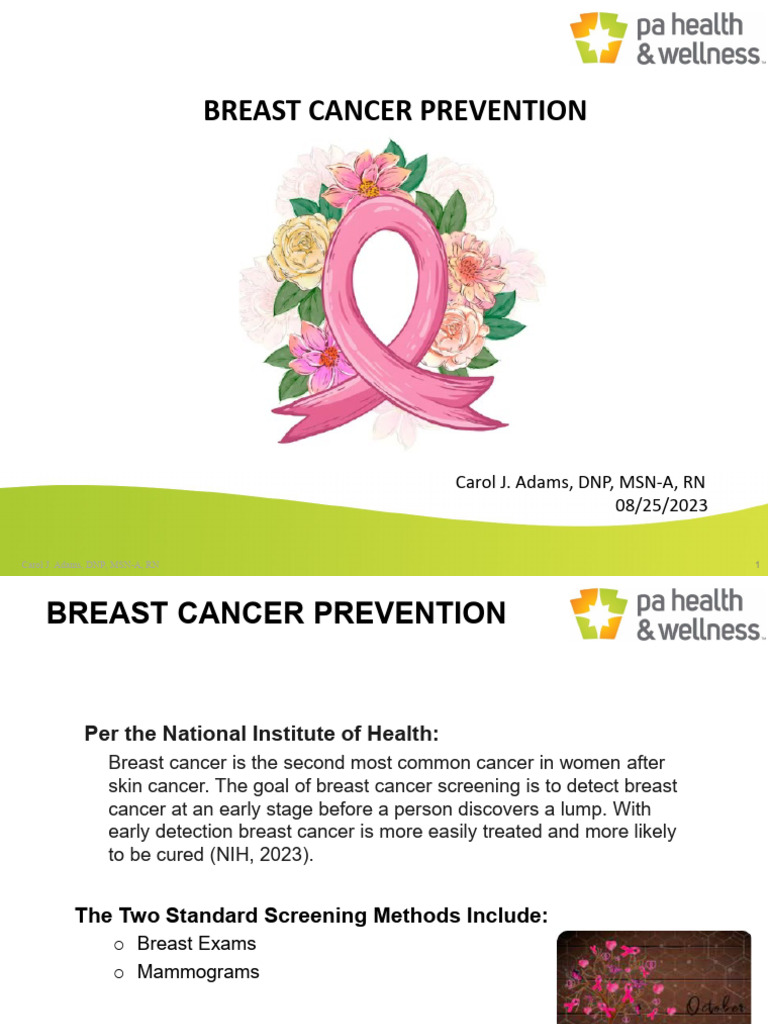 PHW CHC Breast Cancer Prevention | PDF | Mammography | Breast Cancer