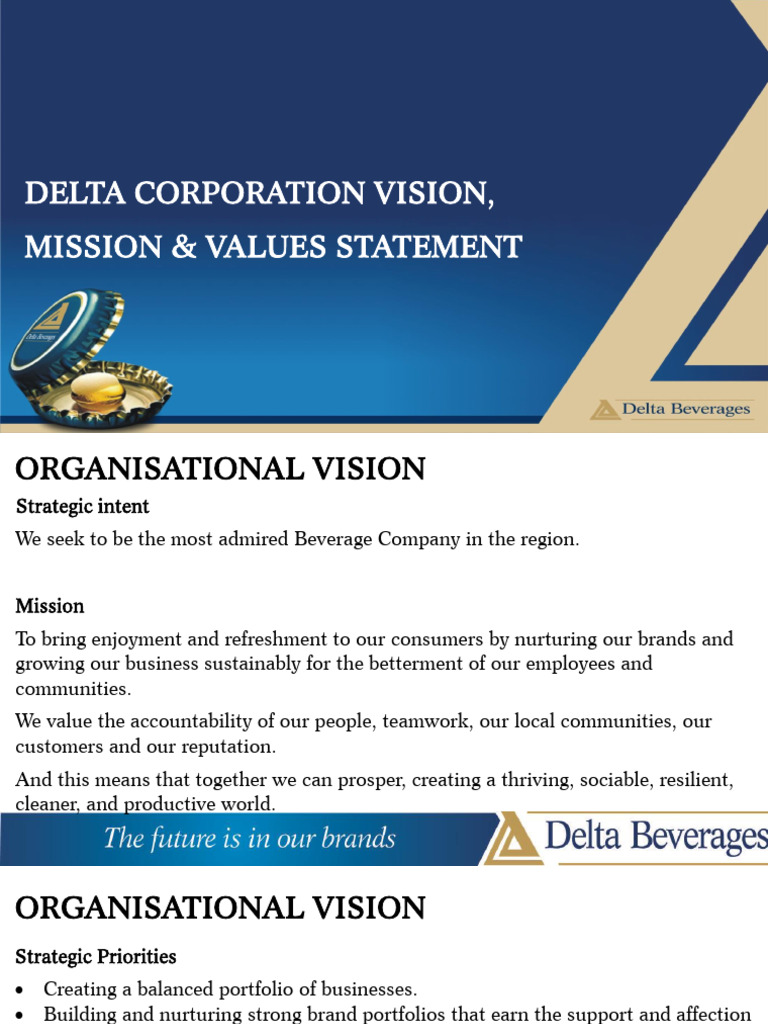 Delta Beverages Mission and Values | PDF