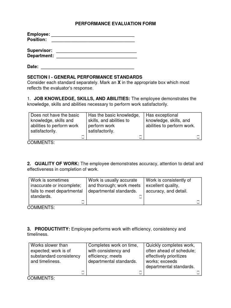 Sample Employee Evaluation | PDF | Employment | Communication