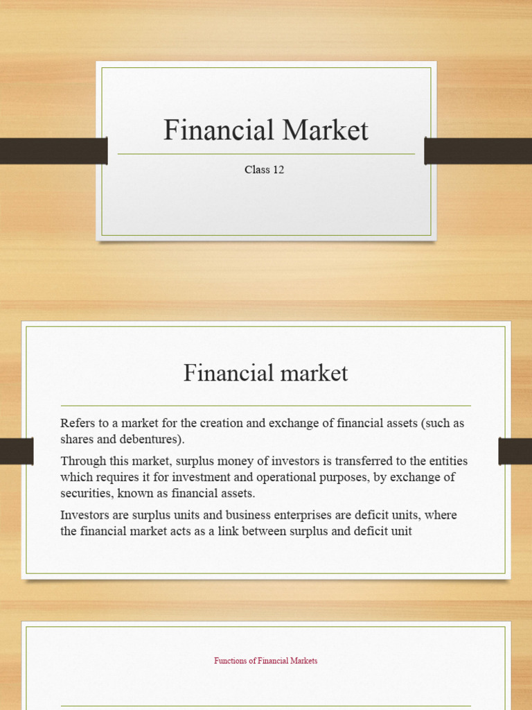 Financial Market | PDF | Financial Markets | Stocks
