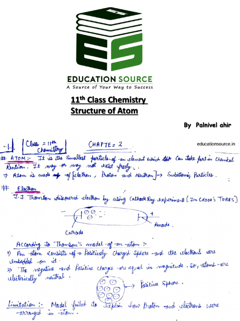 UNIt 2 Chem Cls 11th Notes | PDF