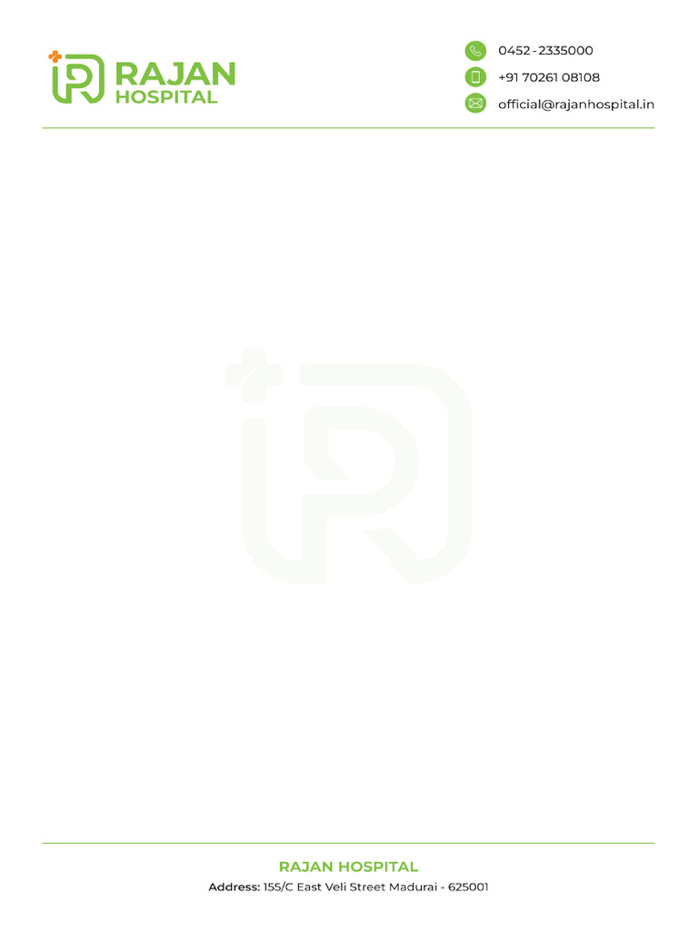 Rajan Hospital LetterHead Master Template | PDF