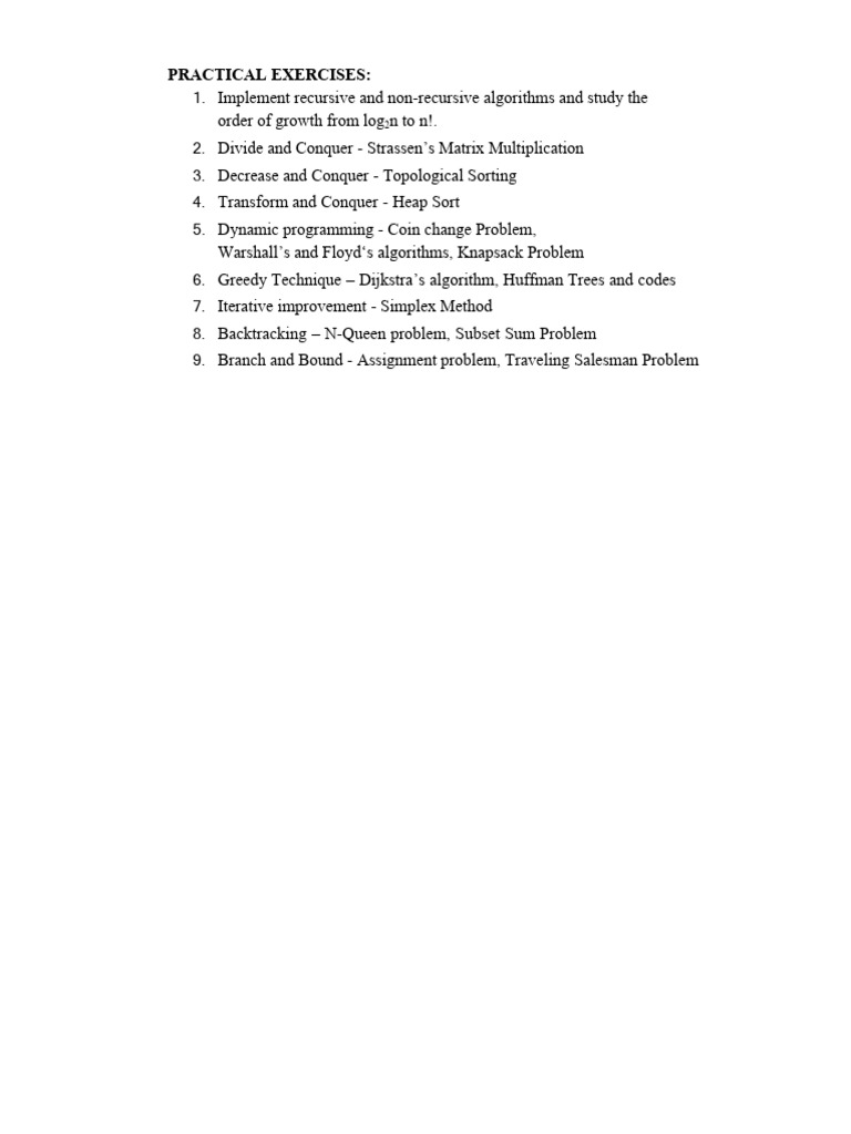 Daa LM Practical Exercises | PDF | Vertex (Graph Theory) | Mathematical Logic