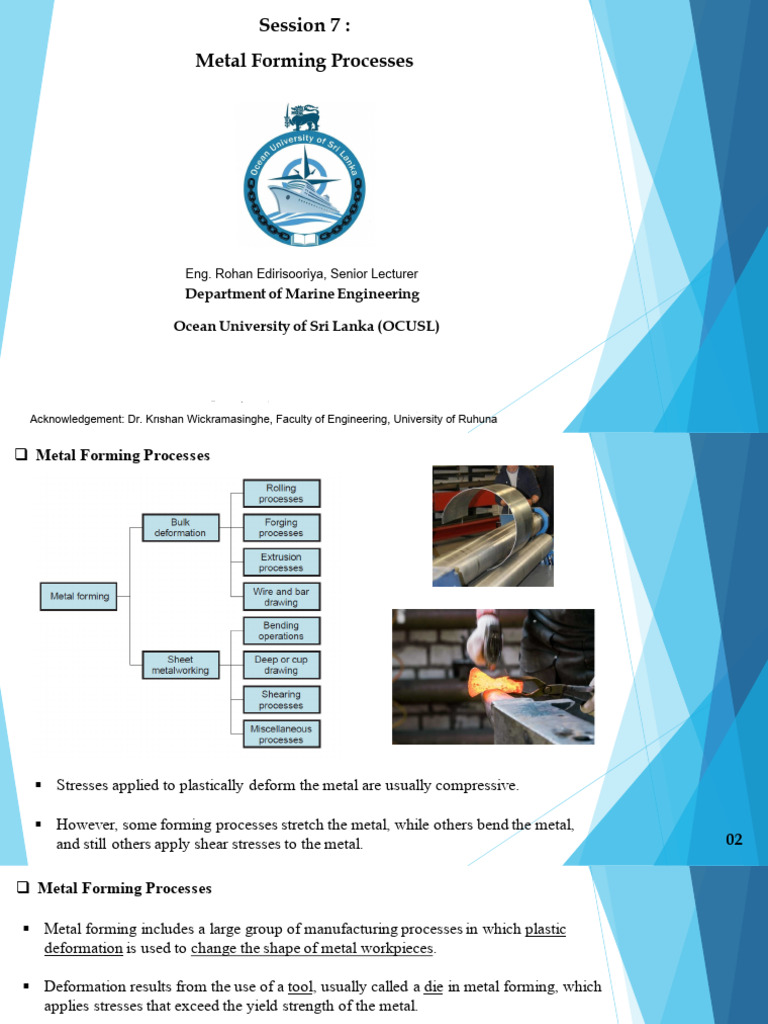 Week 12 - Lecture Material 07 - EPR | PDF | Forging | Rolling ...