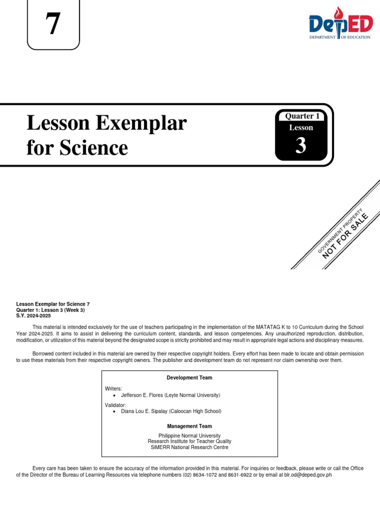 Q1 - LE - Science 7 - Lesson 3 - Week 3 | PDF | Liquids | Freezing