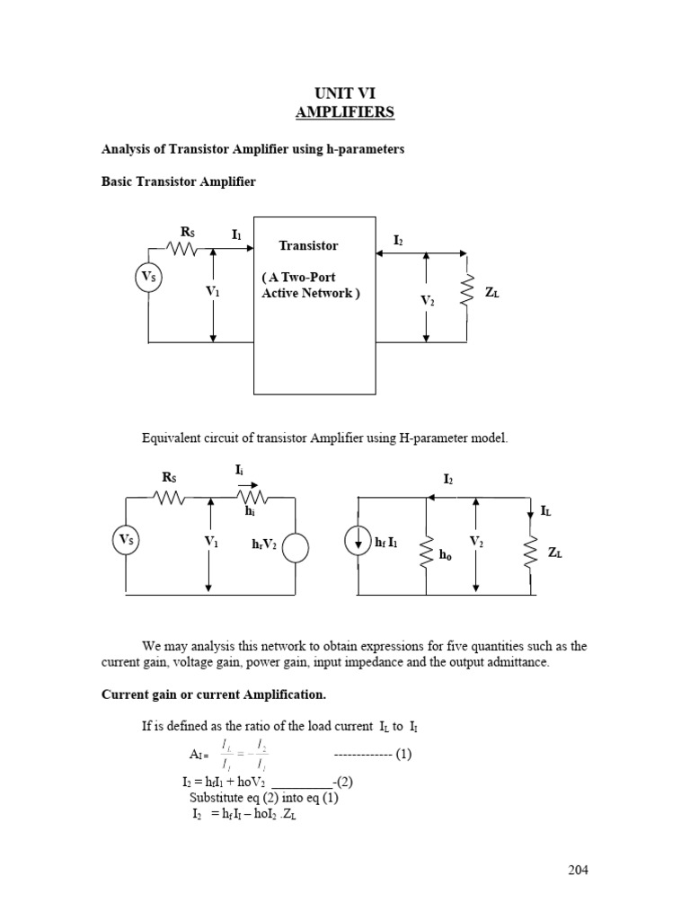 Amplifiers Unit - 6 | PDF | Amplifier | Capacitor