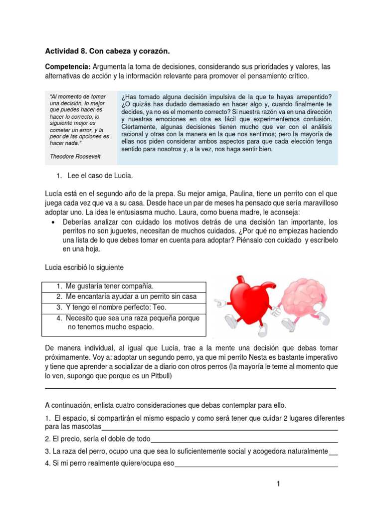 Decisiones: Razón y Emoción en Equilibrio | PDF | Pensamiento crítico | Pensamiento