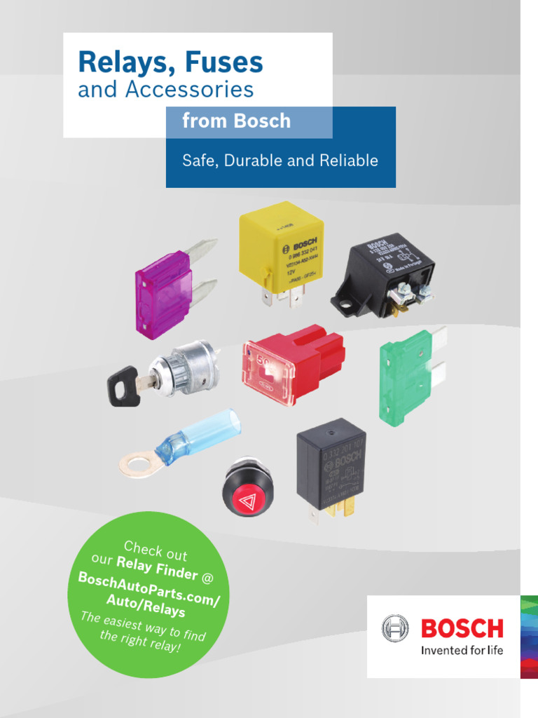 Catalog Bosch Relays Fuses and Accessories Brochure | PDF | Relay ...