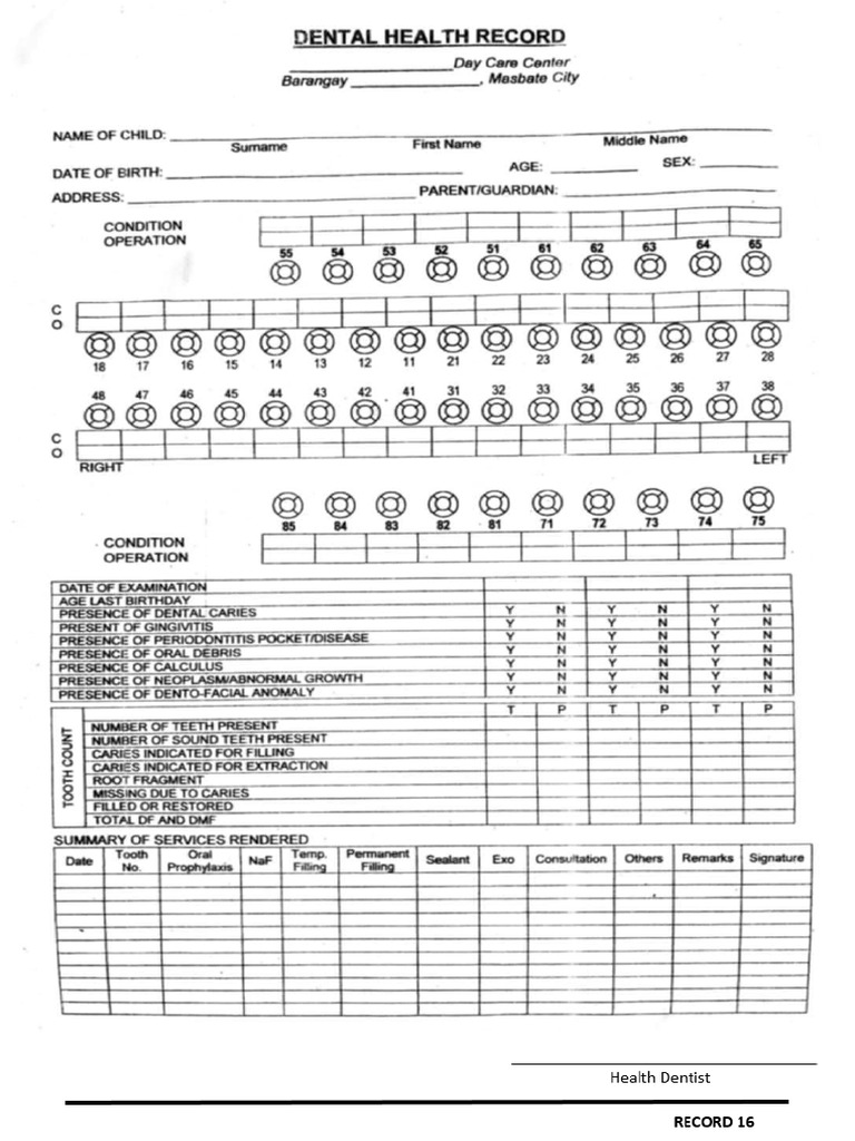 16-Dental-Health-Record | PDF