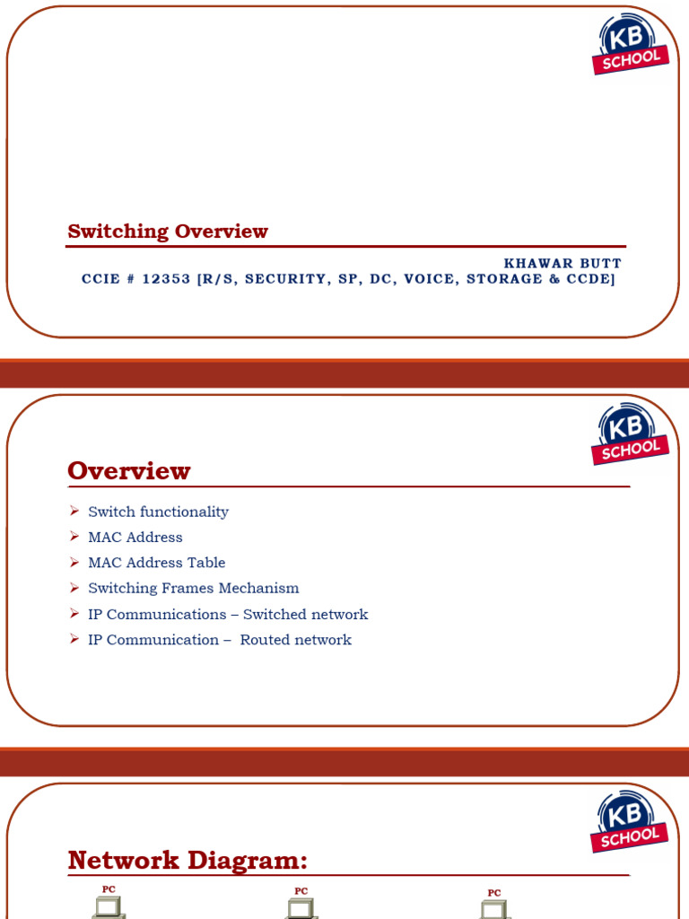 Switching Overview | PDF | Network Switch | Computer Network