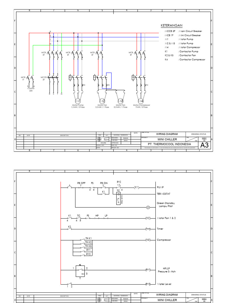 Wiring Diagram Mini Chiller | PDF | Manufactured Goods | Mechanical ...