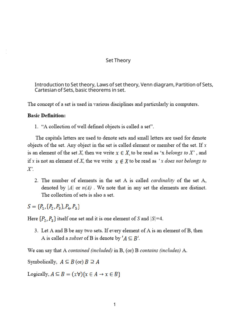 Lecture Note 04 - Set Theory FV | PDF | Set (Mathematics) | Function (Mathematics)