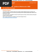 Cambridge O Level: Mathematics (Syllabus D) 4024/02 | PDF | Area | Circle