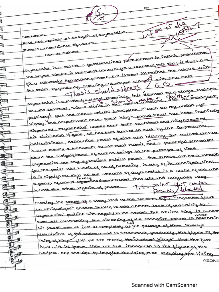 Ozymandias Ans | PDF