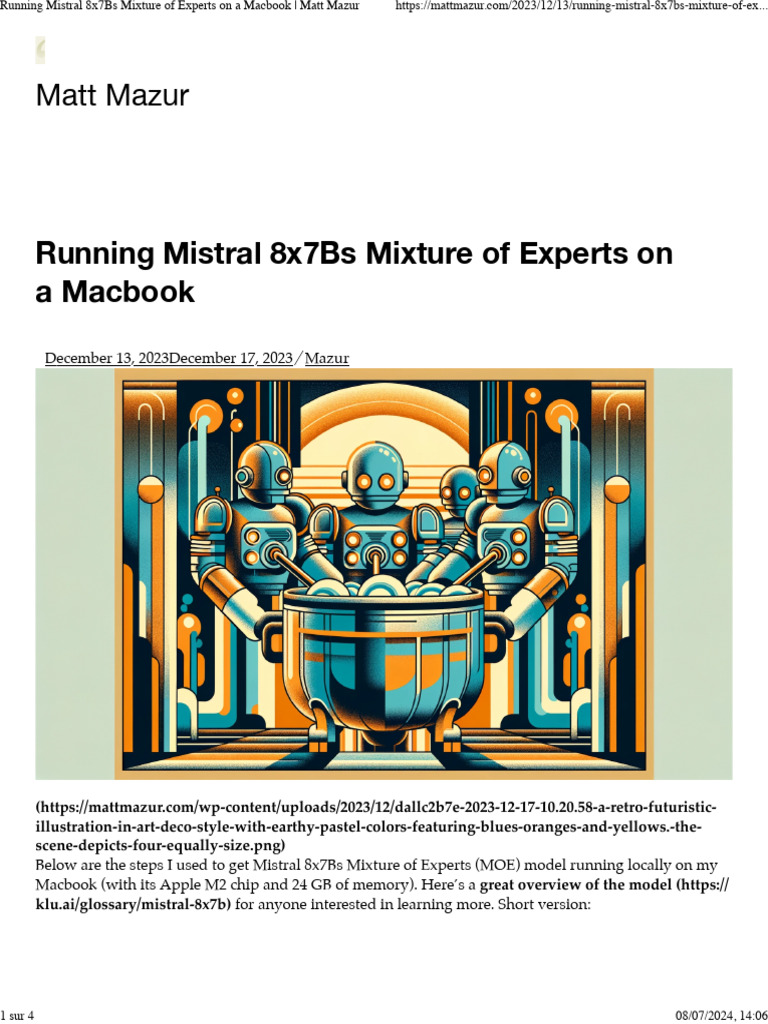 Run Mistral 8x7B on MacBook Guide | PDF | Computer Architecture ...