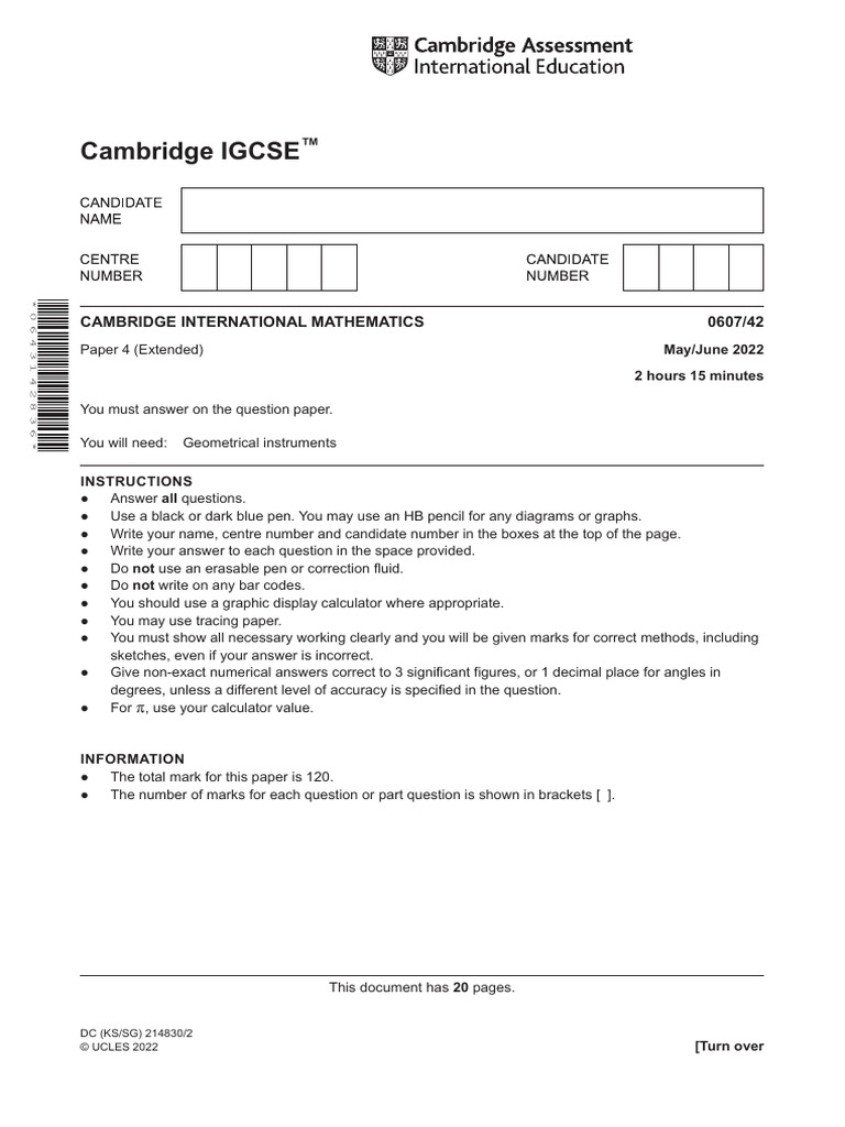 Cambridge Igcse Pdf Angle Mathematics