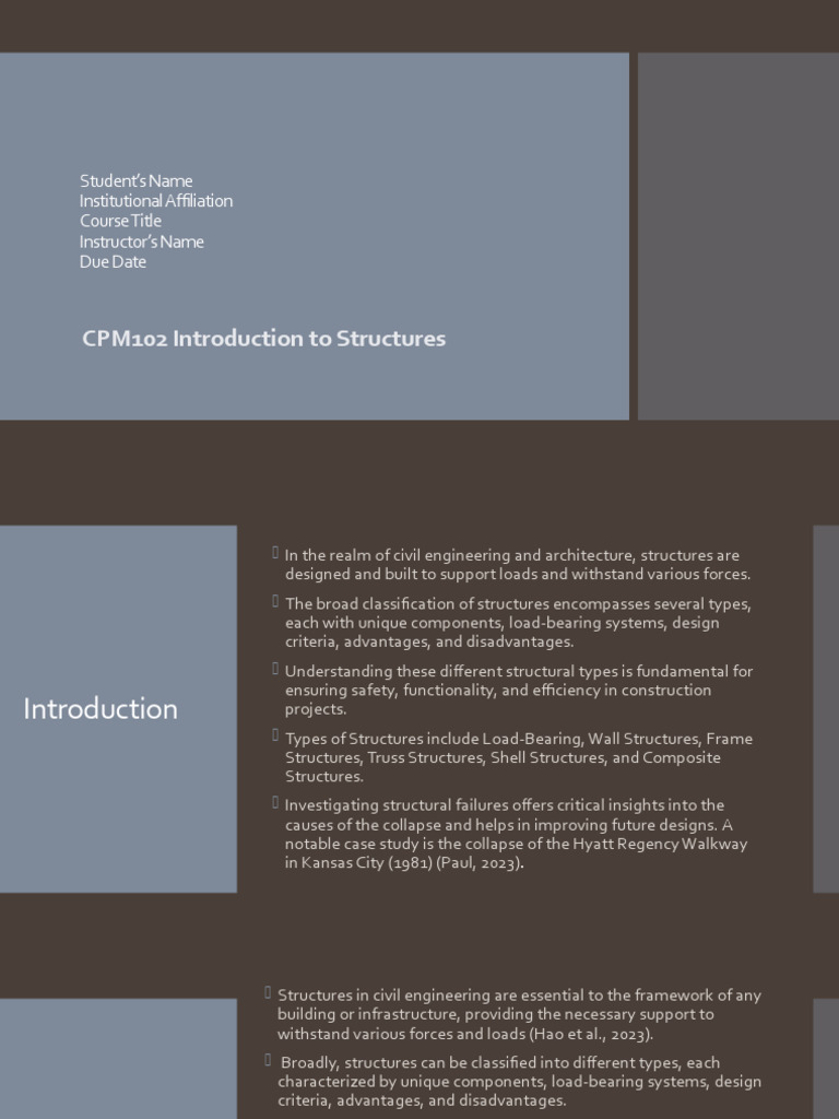CPM102 Introduction To Structures | PDF | Structural Engineering | System