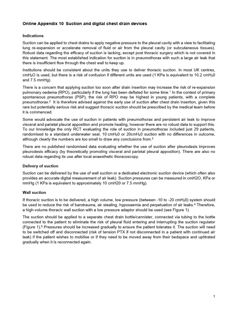 Online Appendix 10 (Pleural Procedures)_ Chest Drain Devices | PDF ...