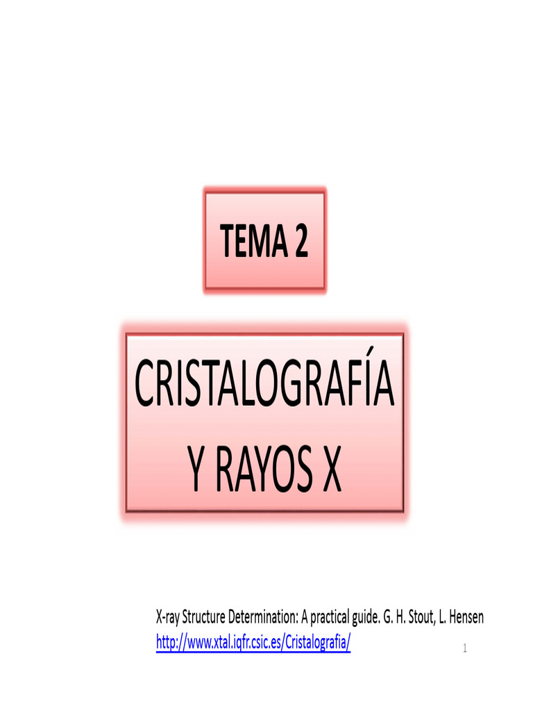 Guía Práctica de Cristalografía | PDF | Rayo X | Difracción