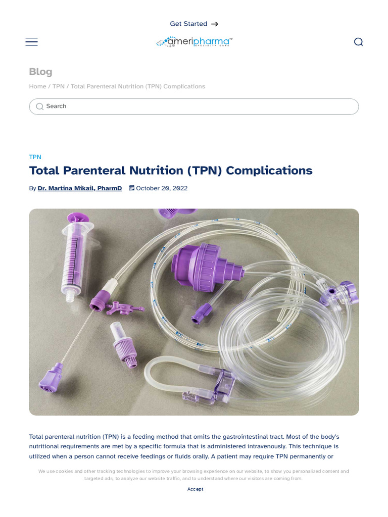 Total Parenteral Nutrition (TPN) Complications | PDF | Intravenous Therapy | Liver