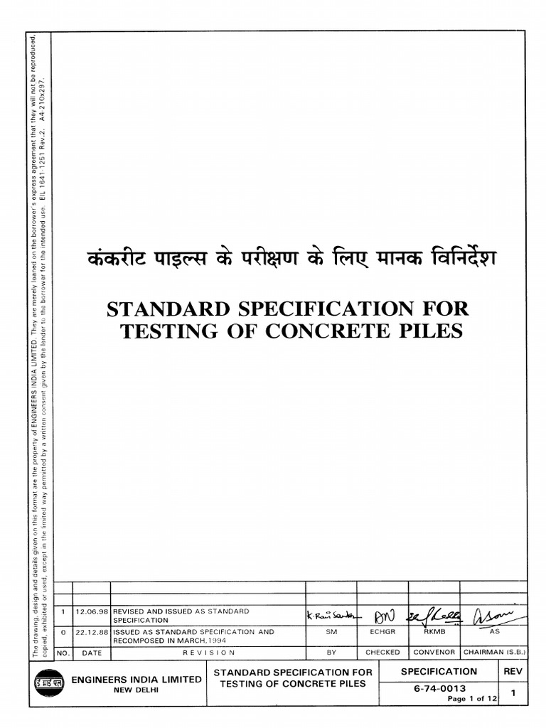 Pile Load Test EIL | PDF
