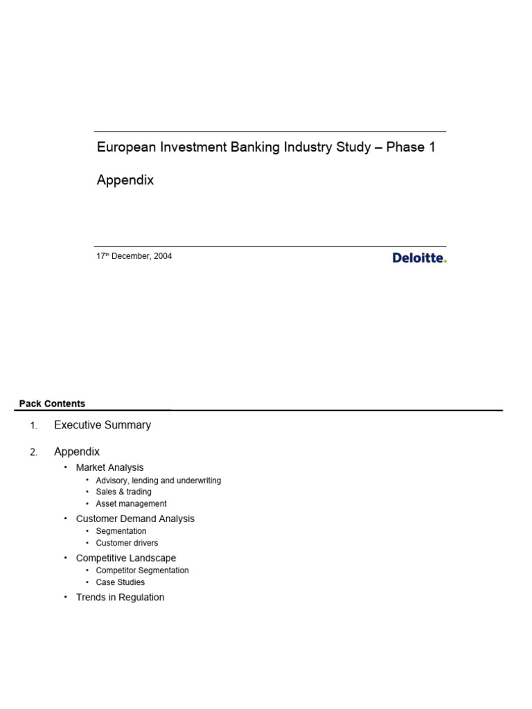 02 Appendix C | PDF | Investment Banking | Banks