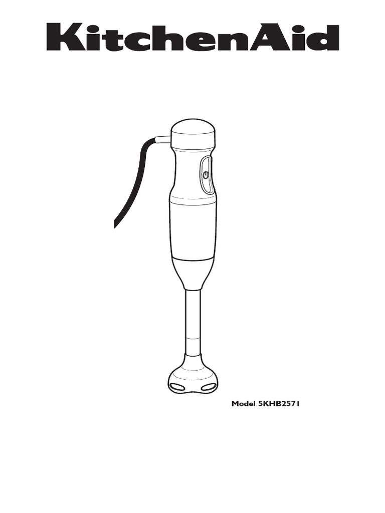 KitchenAid Hand Blender Guide | PDF | Blender | Cookware And Bakeware