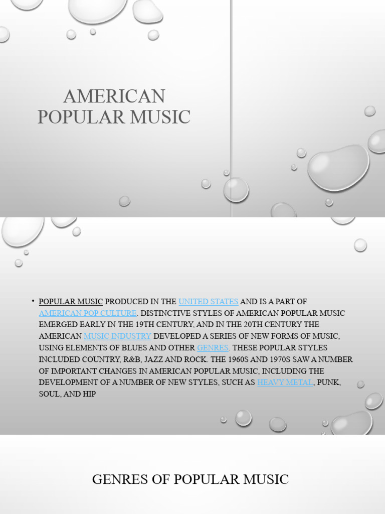 American Popular Music Overview | PDF | The Beatles | Rock Music