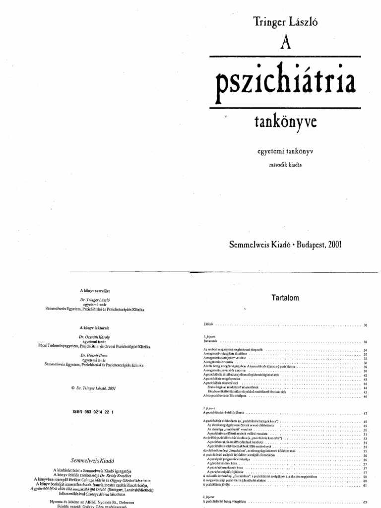 Tringer - Pszichiátria | PDF