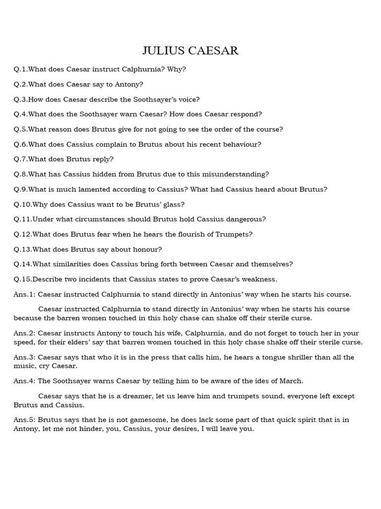 JULIUS CAESAR | PDF | Julius Caesar