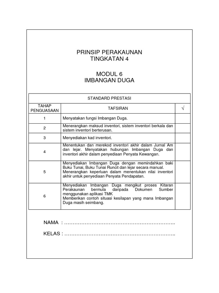 Modul 6 Imbangan Duga | PDF