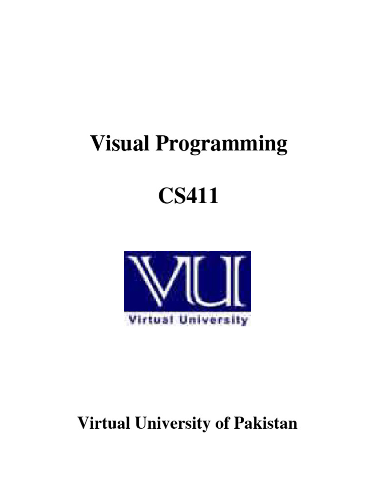 Handouts CS411 VU | PDF | C Sharp (Programming Language) | Boolean Data Type