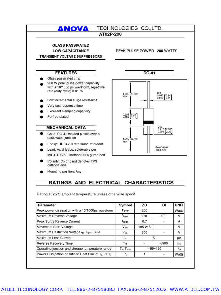 Anova At02p 200 HF | PDF | Electronics | Electronic Engineering