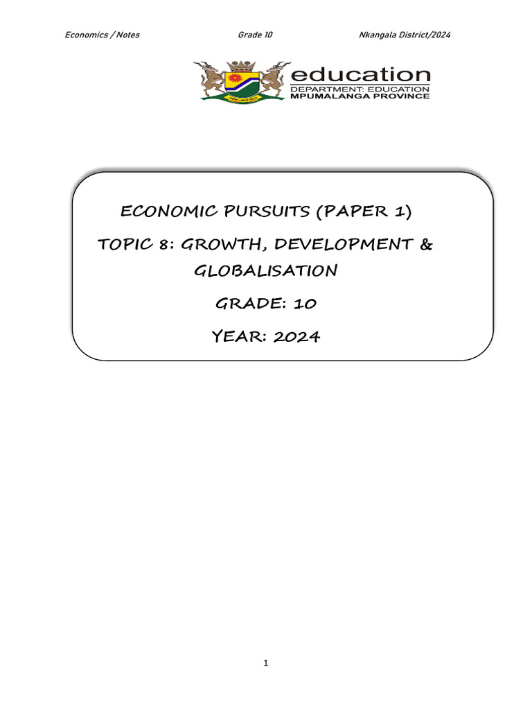 Topic 8 Notes Grade 10 | PDF | Taxes | Money