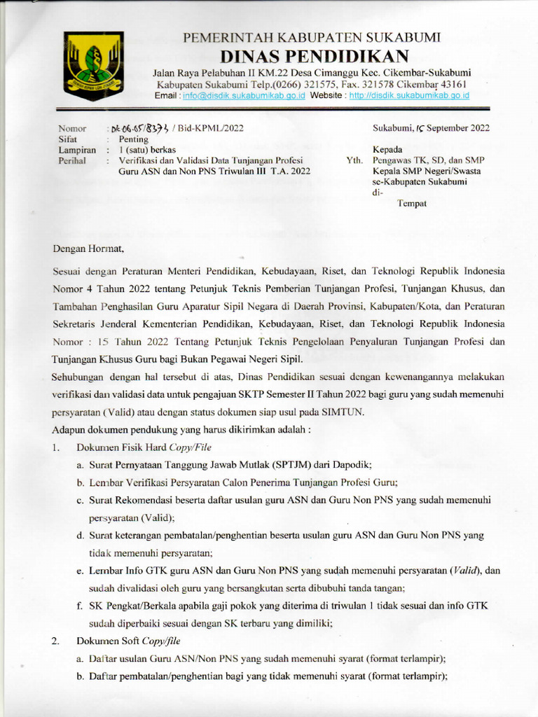 Surat Verval TPG TW 3 | PDF