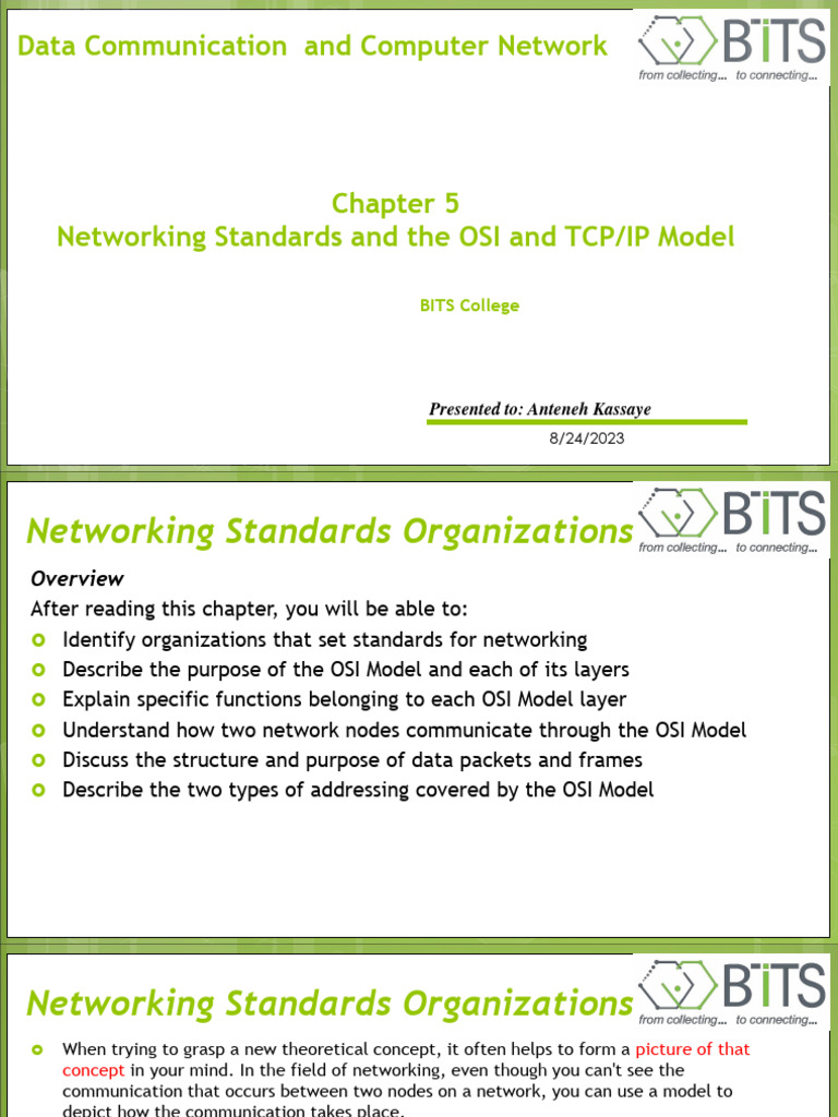 Data Communications - PPTX Chapter 5 | PDF | Osi Model | Port (Computer Networking)